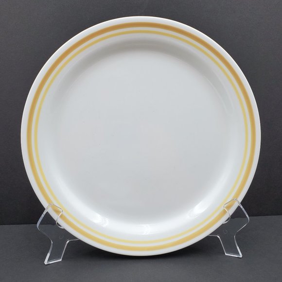 Corelle | Dining | Corelle Almond Dinner Plates Tan Beige Yellow Bands ...